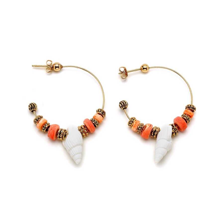 Shell Hoop Earrings | Mon Reve